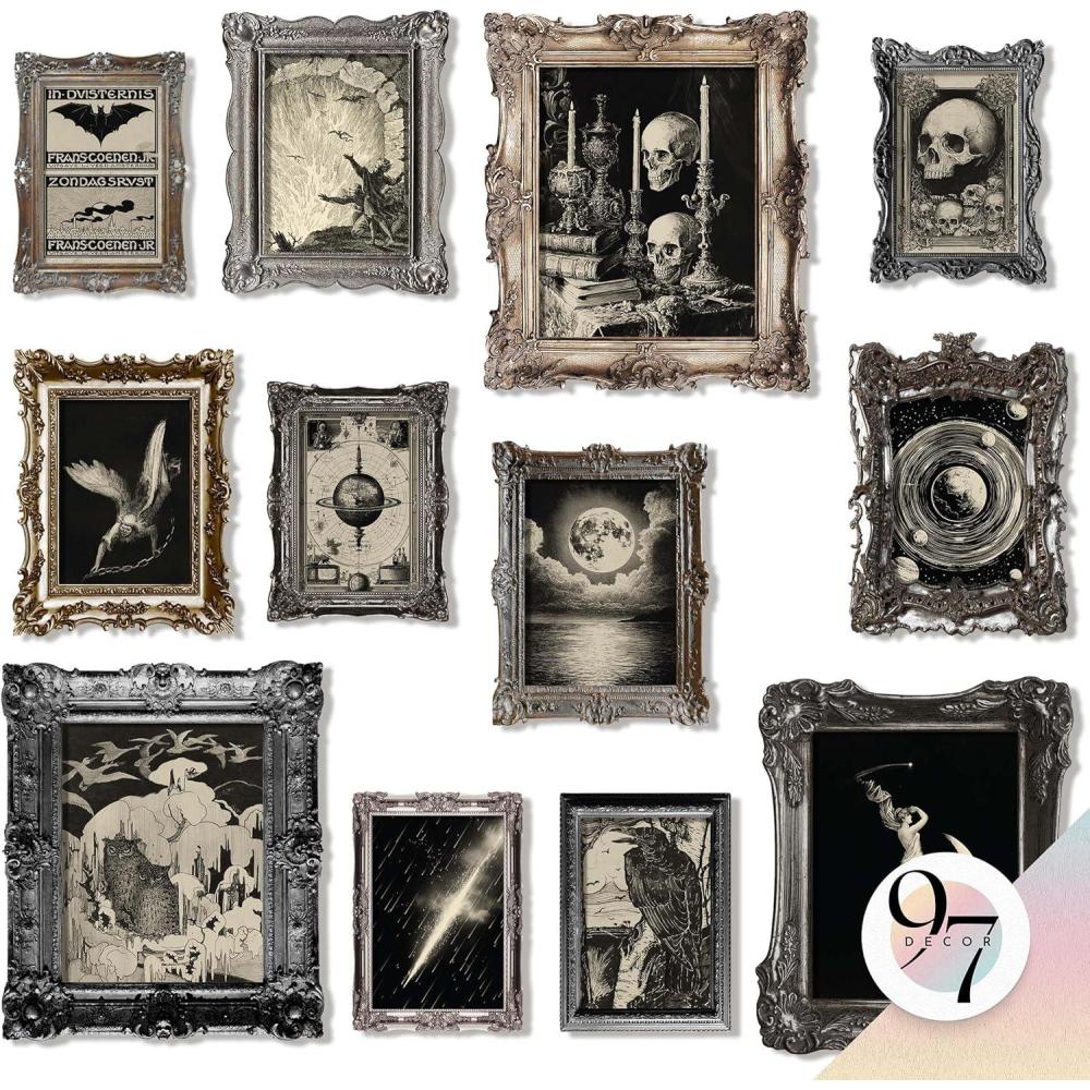97 Decor Dark Academia Wall Art Prints – Gothic Bedroom Decor, Vintage ...