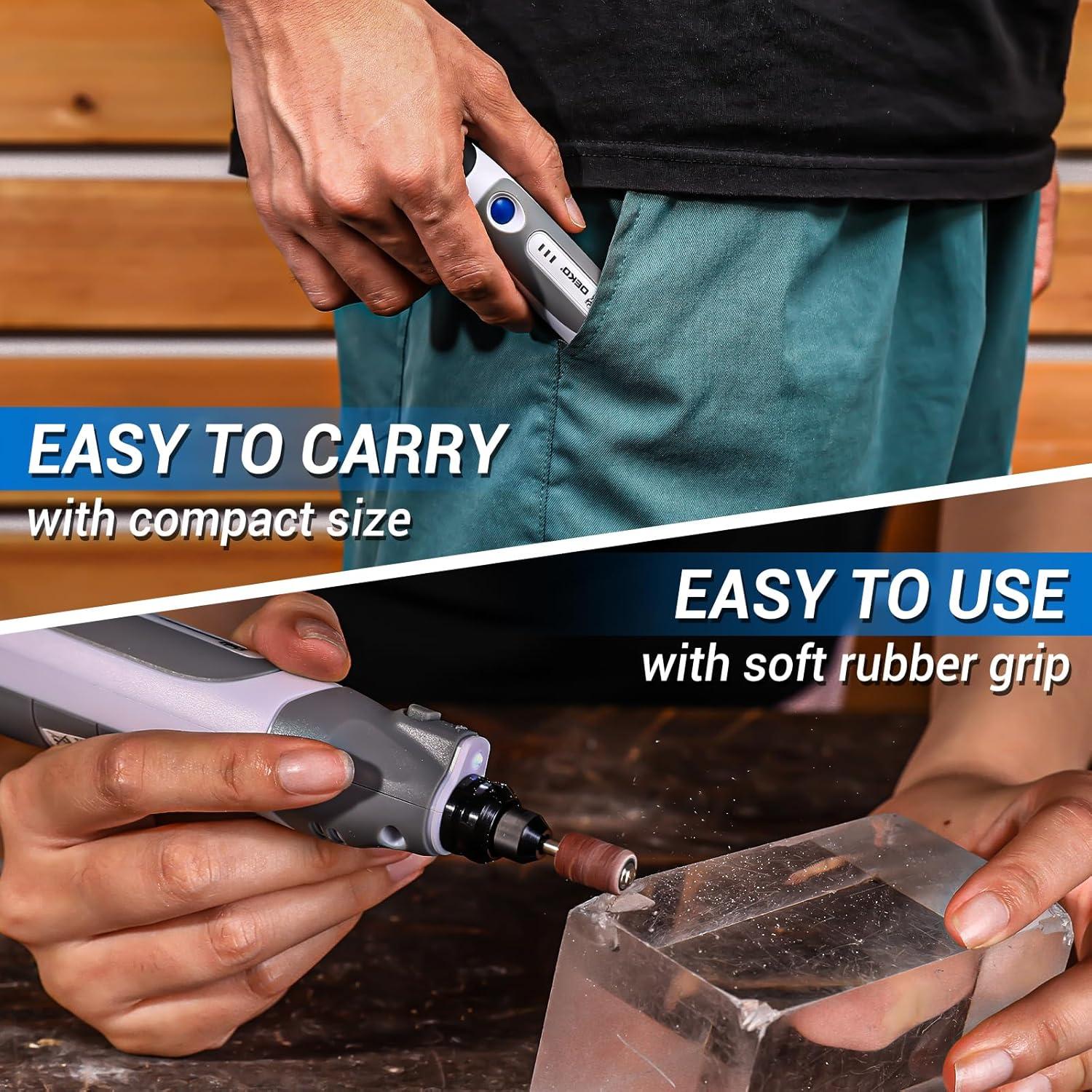 Mini Cordless Rotary Tool:DEKOPRO 3.7V Rotary Tool Variable Speed ...