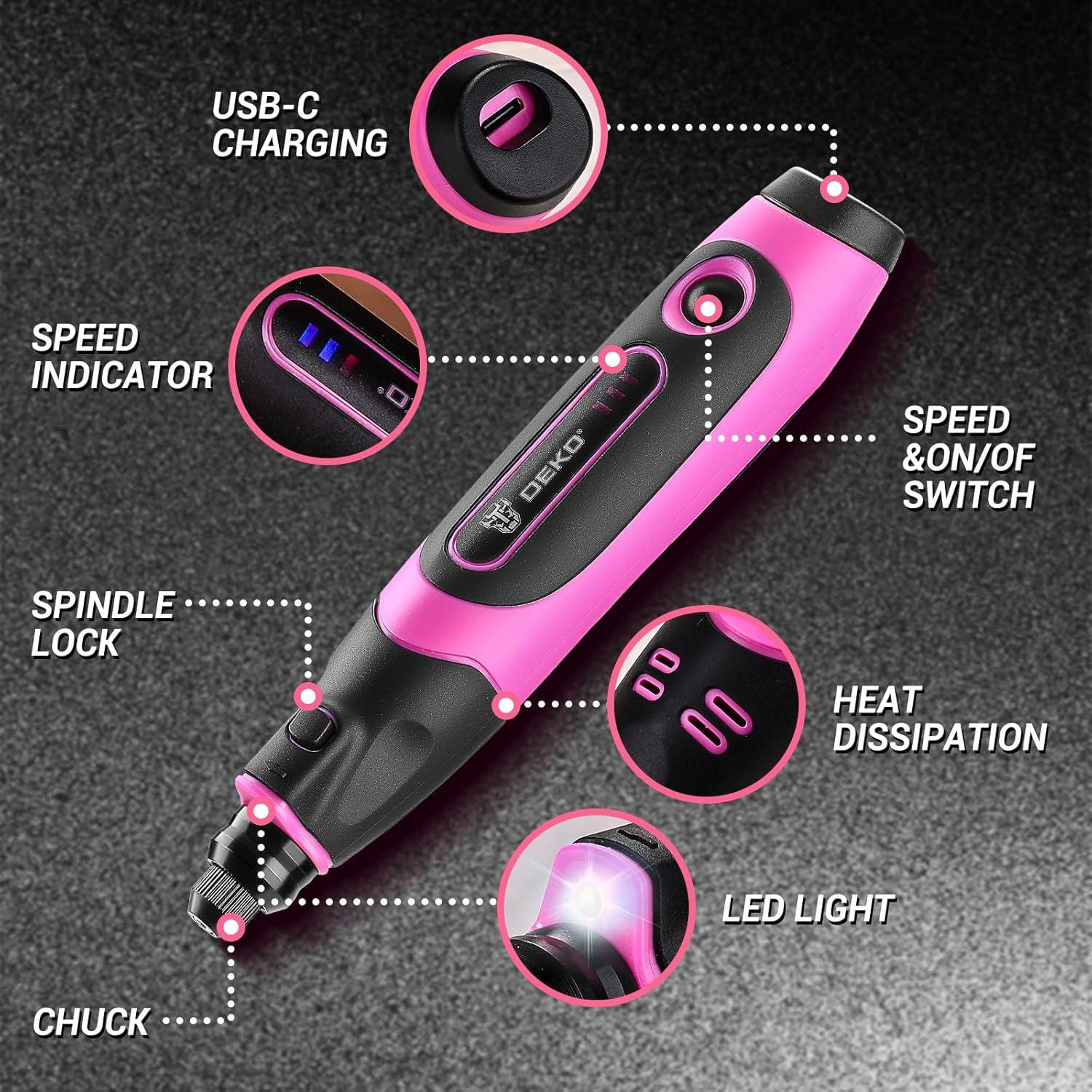 Mini Cordless Rotary Tool:DEKOPRO 3.7V Rotary Tool Variable Speed ...