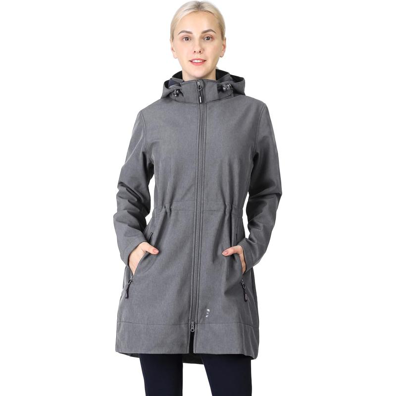 Outdoor Ventures Women’s Softshell Jacket with Removable Hood Fleece ...