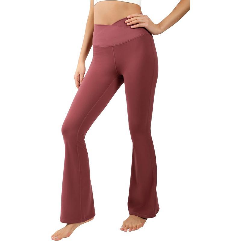 Yogalicious High Waisted Crossover Flare Leggings – Squat Proof Yoga ...