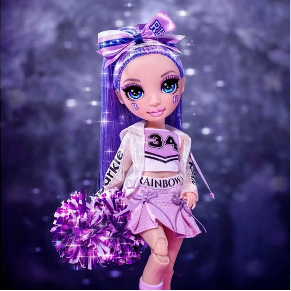Rainbow High Cheer Violet Willow – Purple Cheerleader Fashion Doll with ...