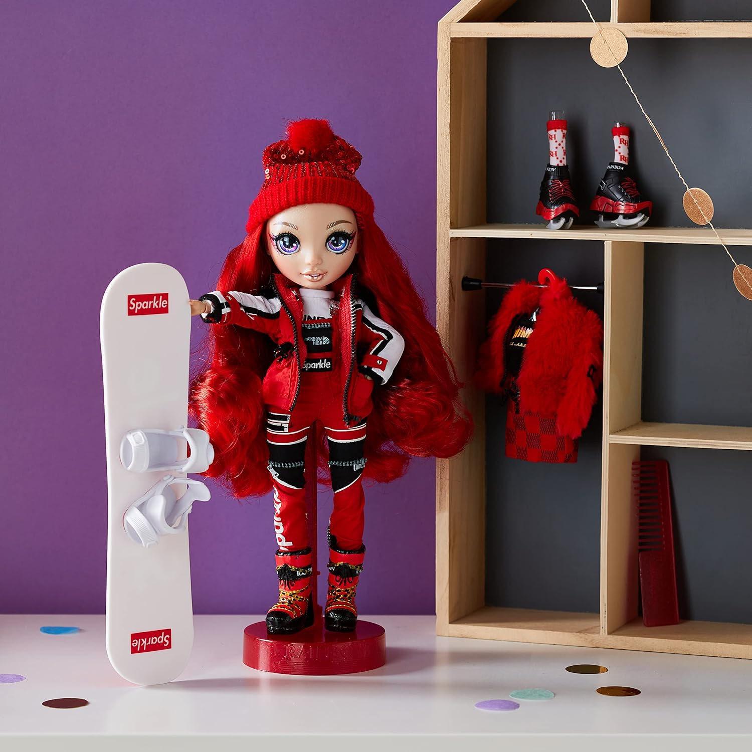 Rainbow High Winter Break Ruby Anderson – Red Fashion Doll and Playset ...
