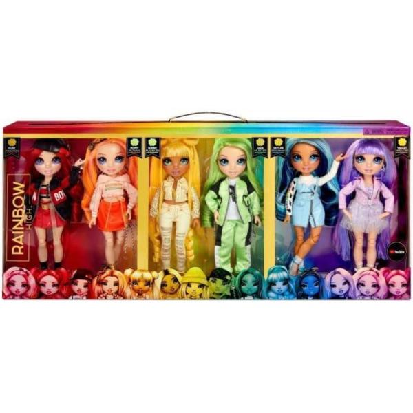 Rainbow High Collect Rainbow Fashion Doll MEGA 6 Pack Bundle Includes ...