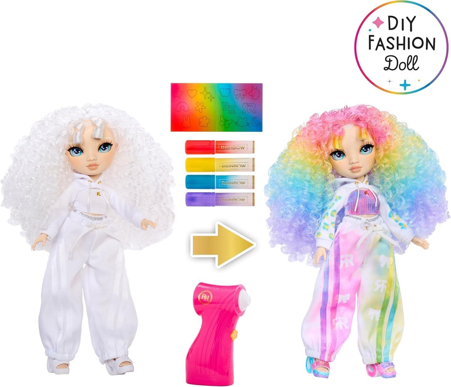 Rainbow High Air Brush & Create DIY Fashion Doll with Airbrush Marker ...